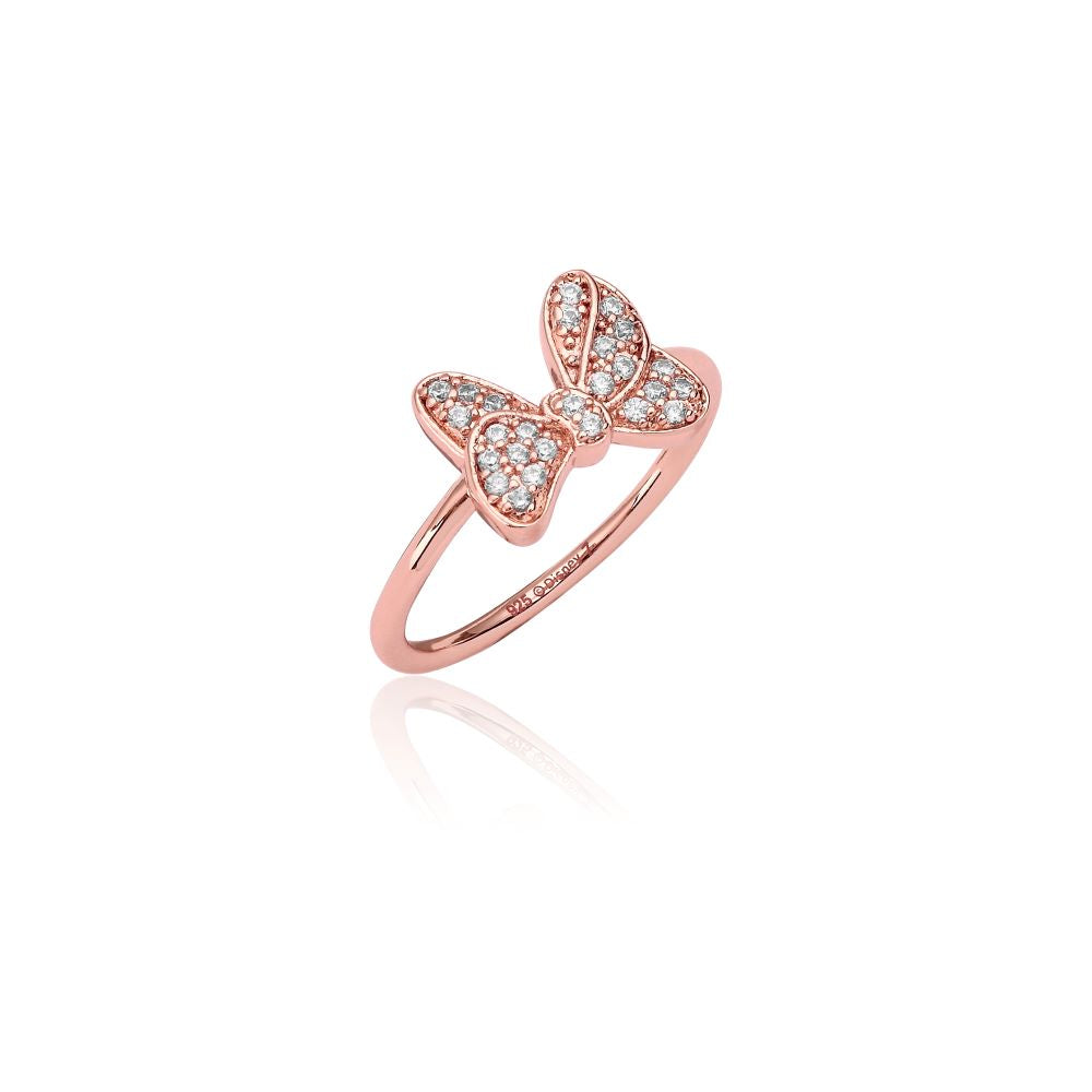 Precious Metal Minnie Mouse CZ Bow Ring
