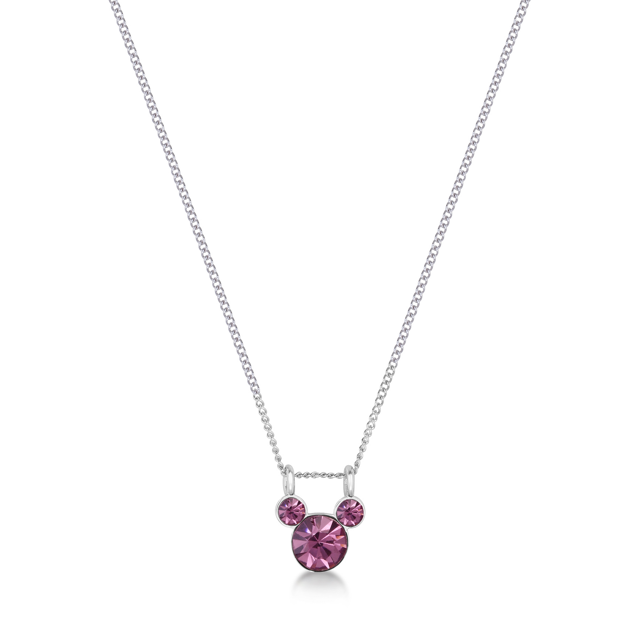 ECC Disney Mickey Mouse June Birthstone Necklace