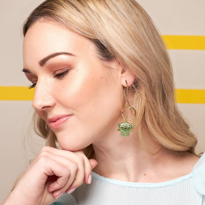 Toy Story Pixar Alien Crystal Claw Drop Earrings
